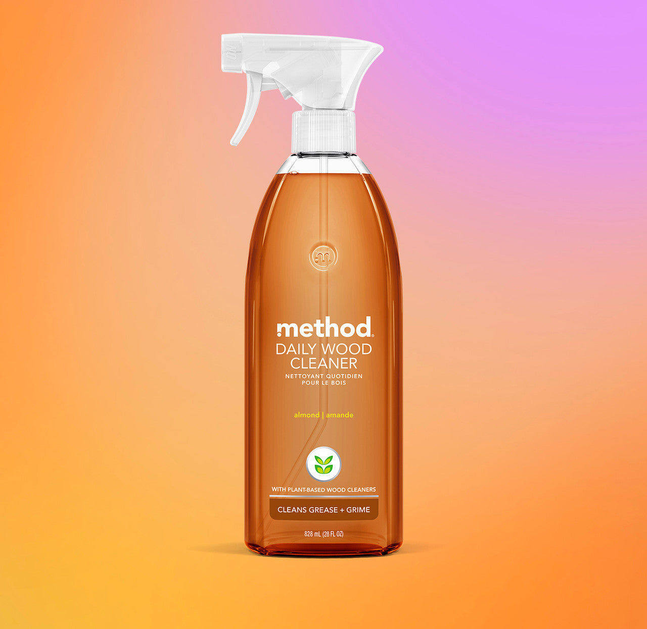 method | Daily Wood Cleaner, Almond, 28 fl oz – method products