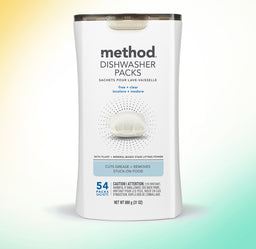 method | Dishwasher Packs, Free + Clear, 54 ct – method products