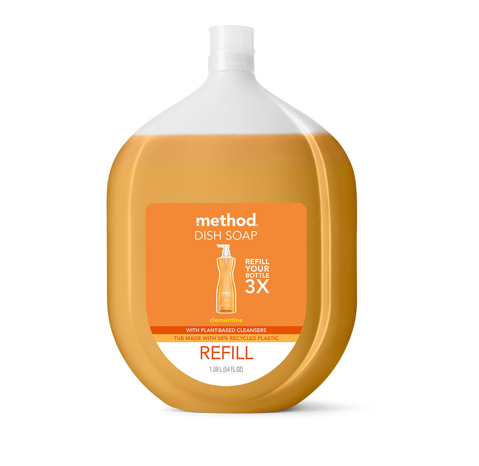 method | Dish Soap, Refill, Clementine, 54 fl oz – method products