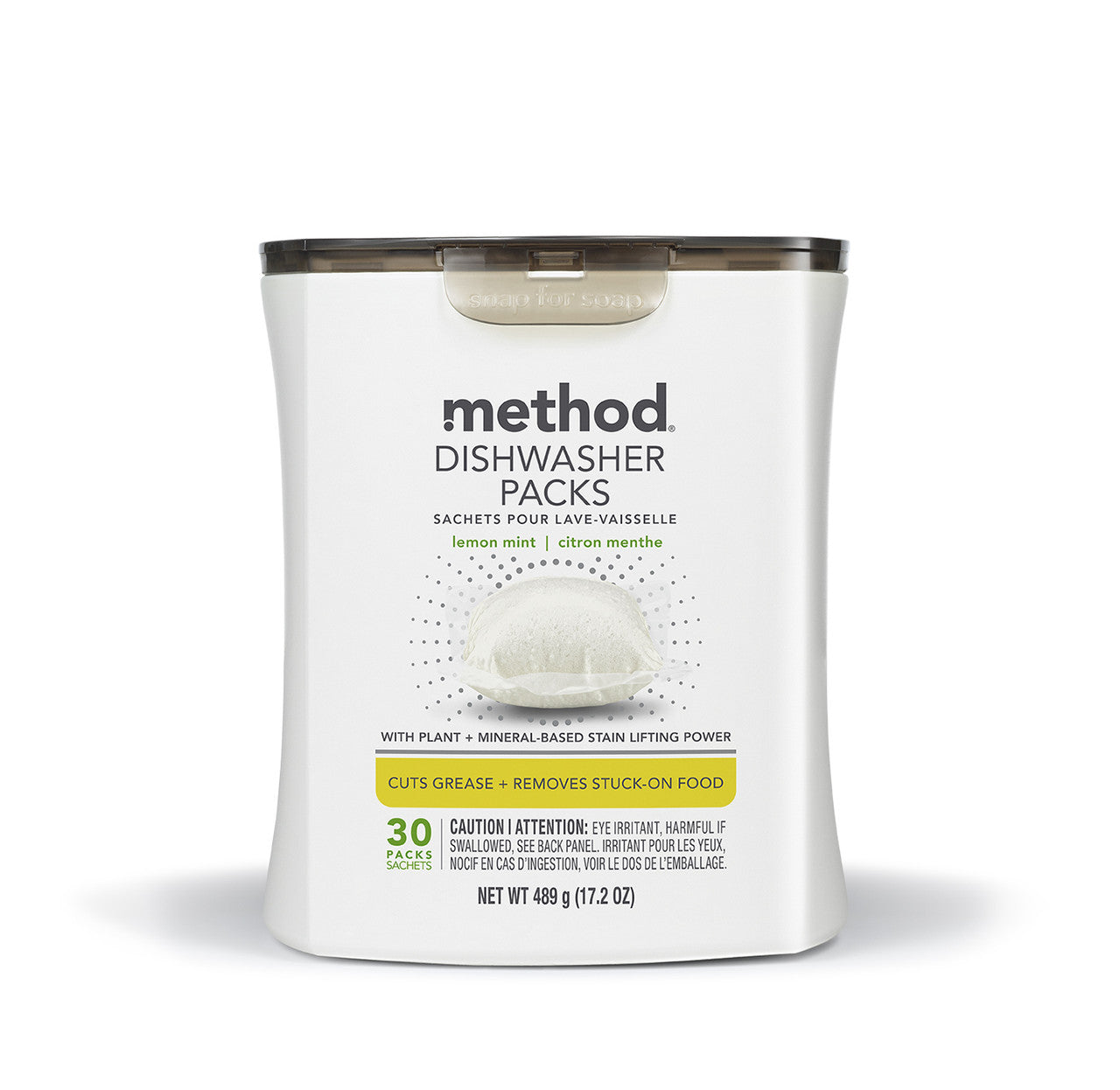 method | Dishwasher Packs, Lemon Mint, 30 ct – method products