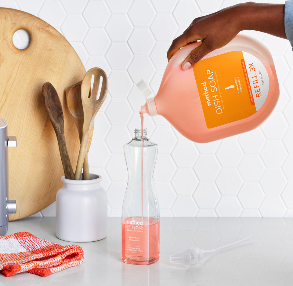 method | Dish Soap, Refill, Clementine, 54 fl oz – method products