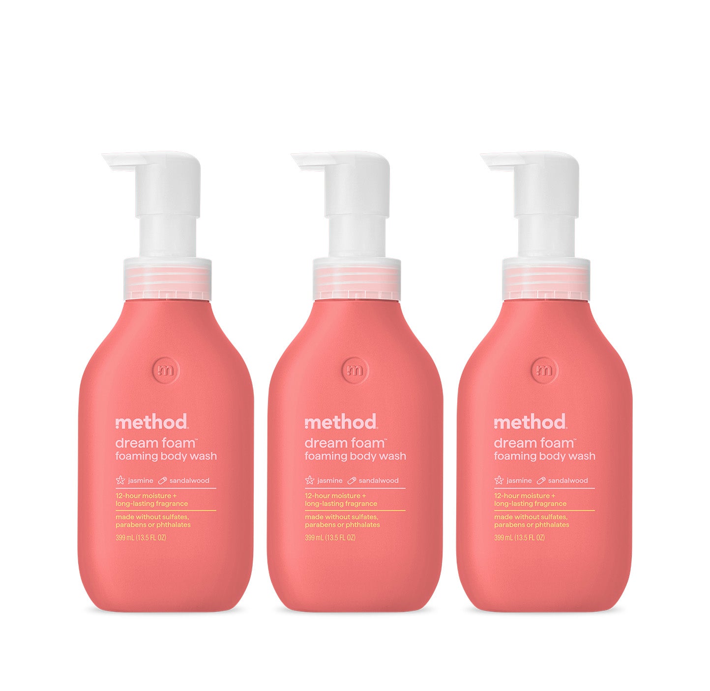 dream foam foaming body wash 3-ct bundle, 40.5 oz – method products