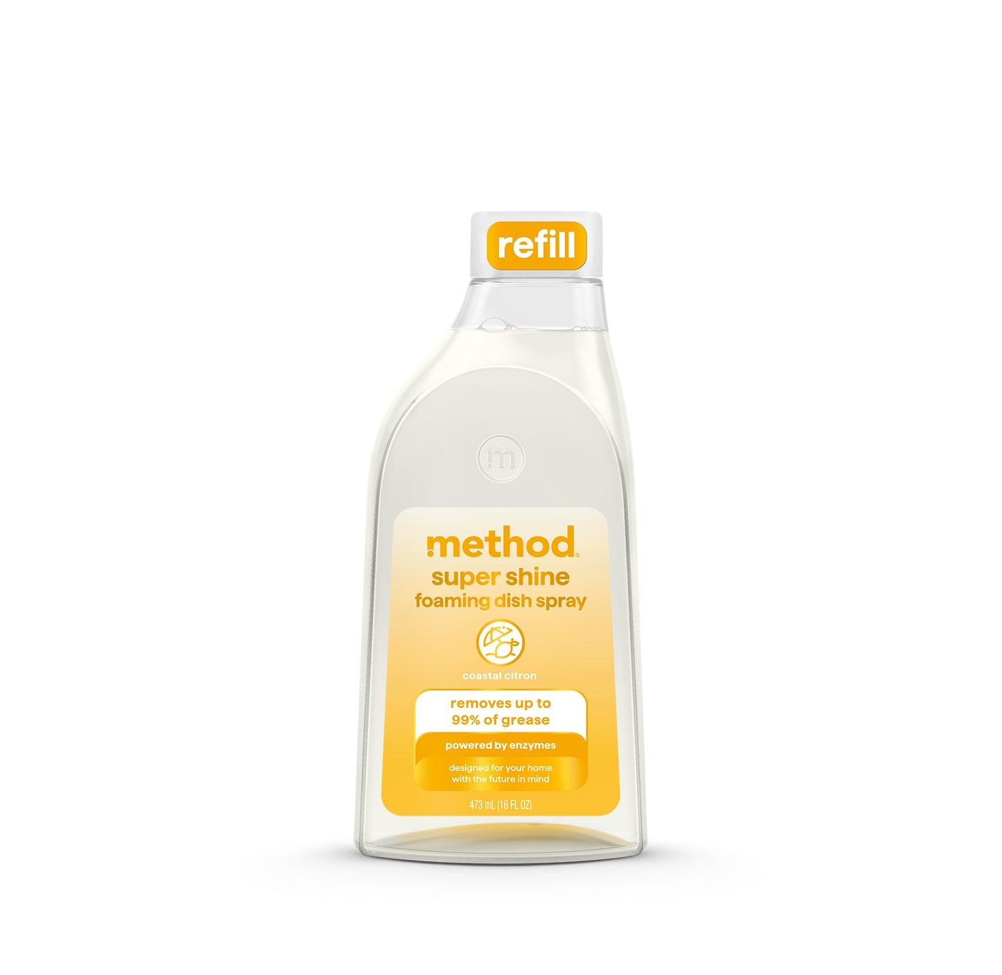 super shine foaming dish spray refill - coastal citron, 16 fl oz ...