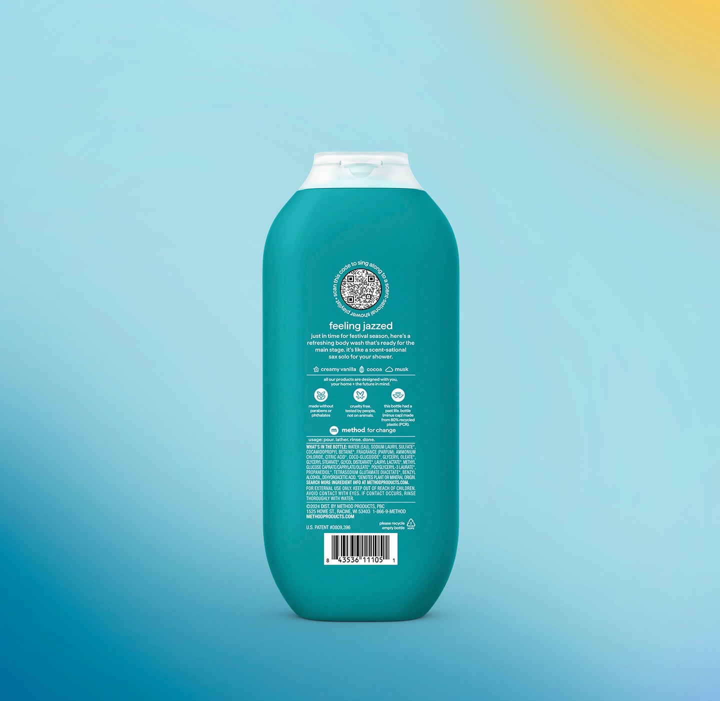 Vanilla Body Wash | Feeling Jazzed - 18 oz | Method Body – method products