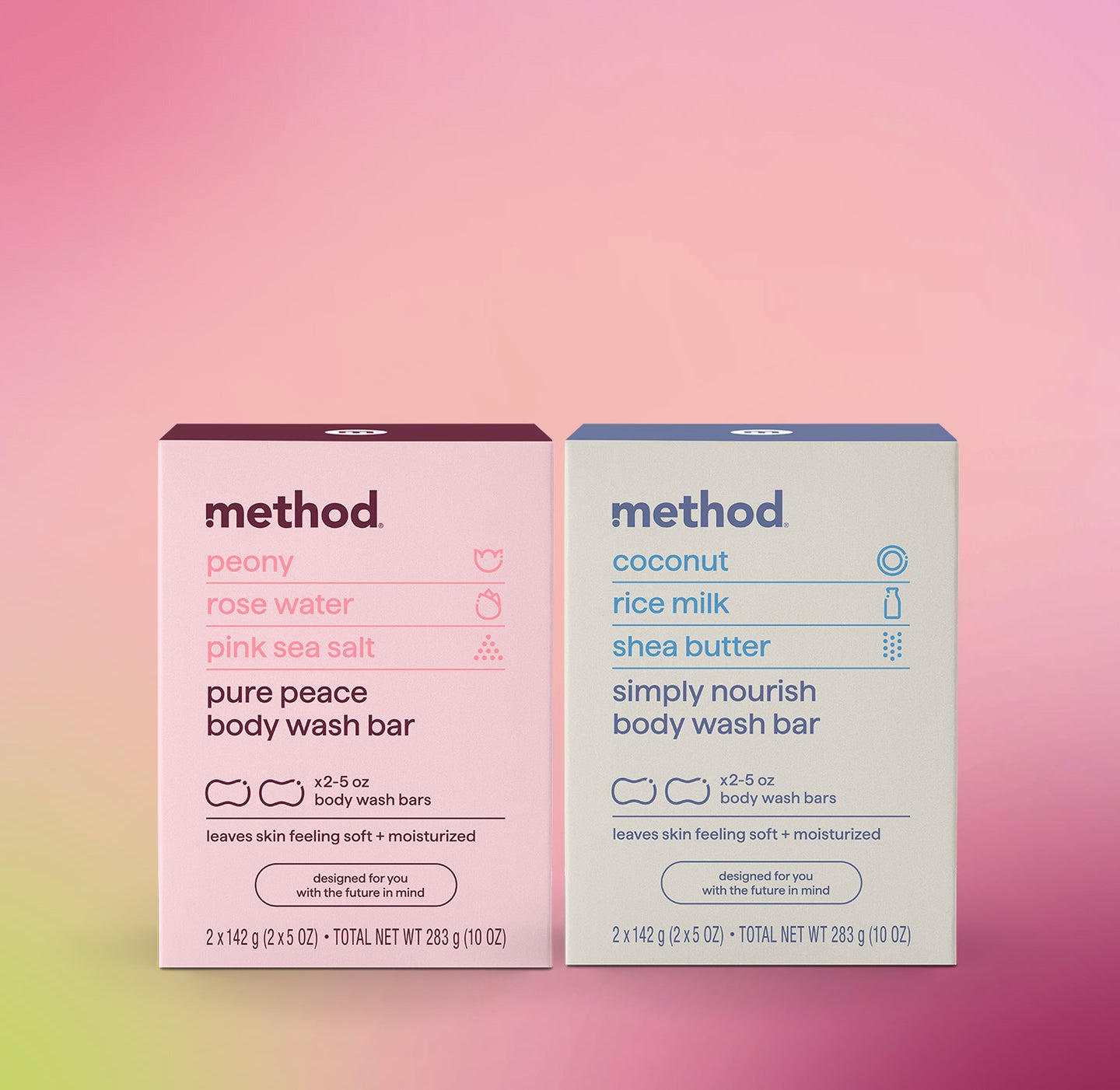 method bar soap variety duo, 4 bars – method products
