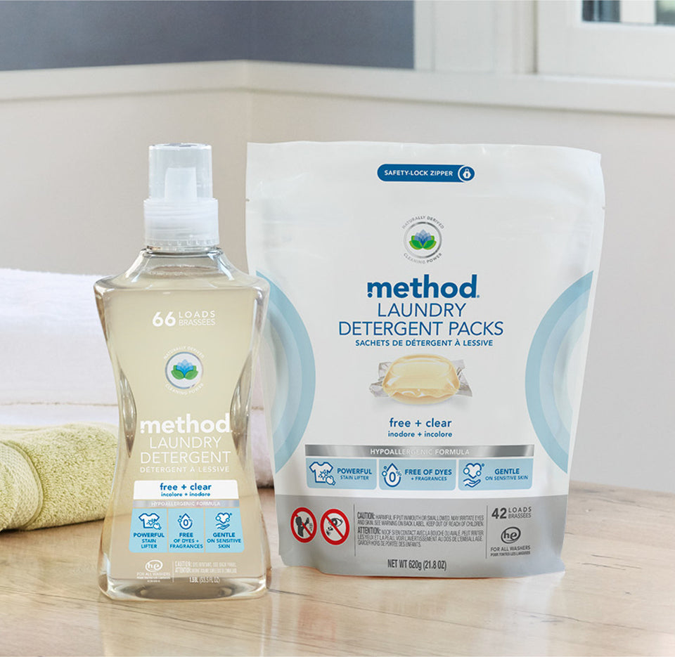 method | Laundry Detergent, Free + Clear, 53.5 oz, 66 Loads – method ...
