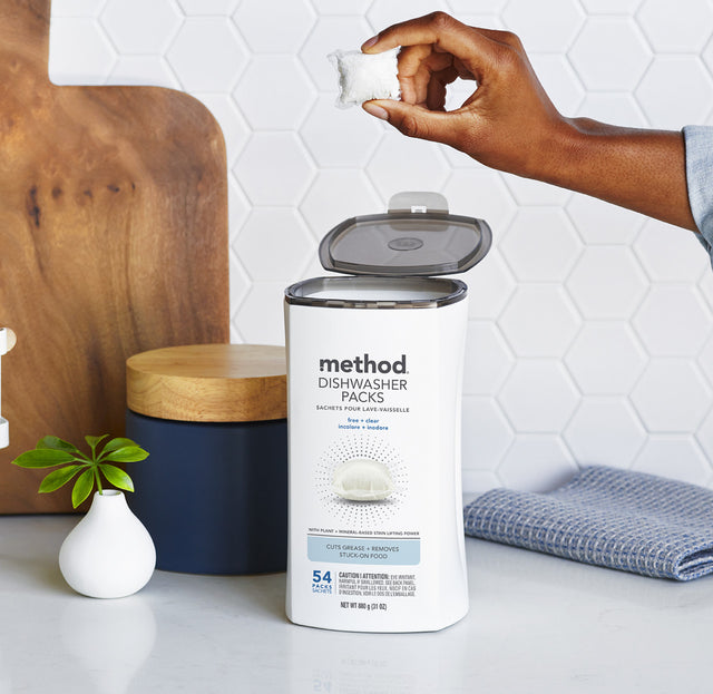 method | Dishwasher Packs, Free + Clear, 54 ct