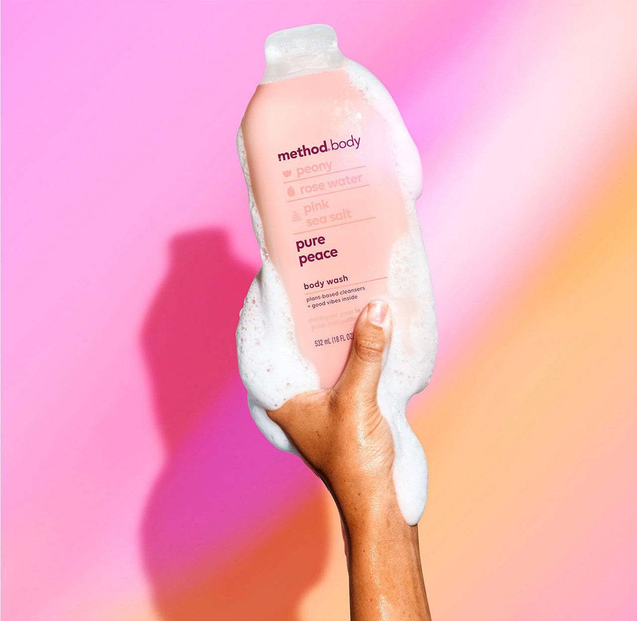 Peony, Rose Water, & Pink Sea Salt Body Wash | Pure Peace - 18 oz ...